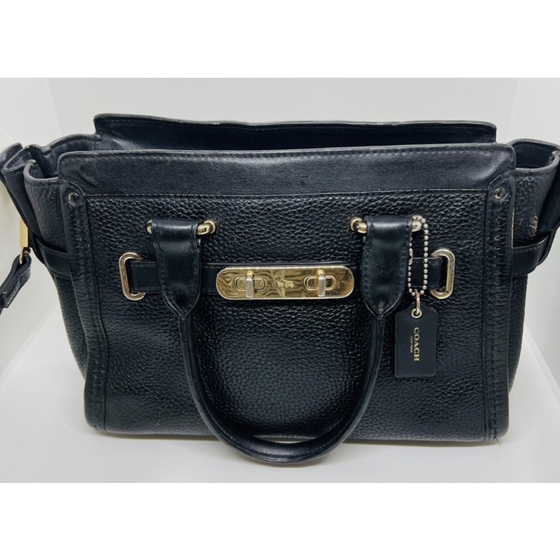 [Used once] Coach Swagger 27 สี Dark Navy หนังแกะนิ่มมากก ราคา 7,500 ...