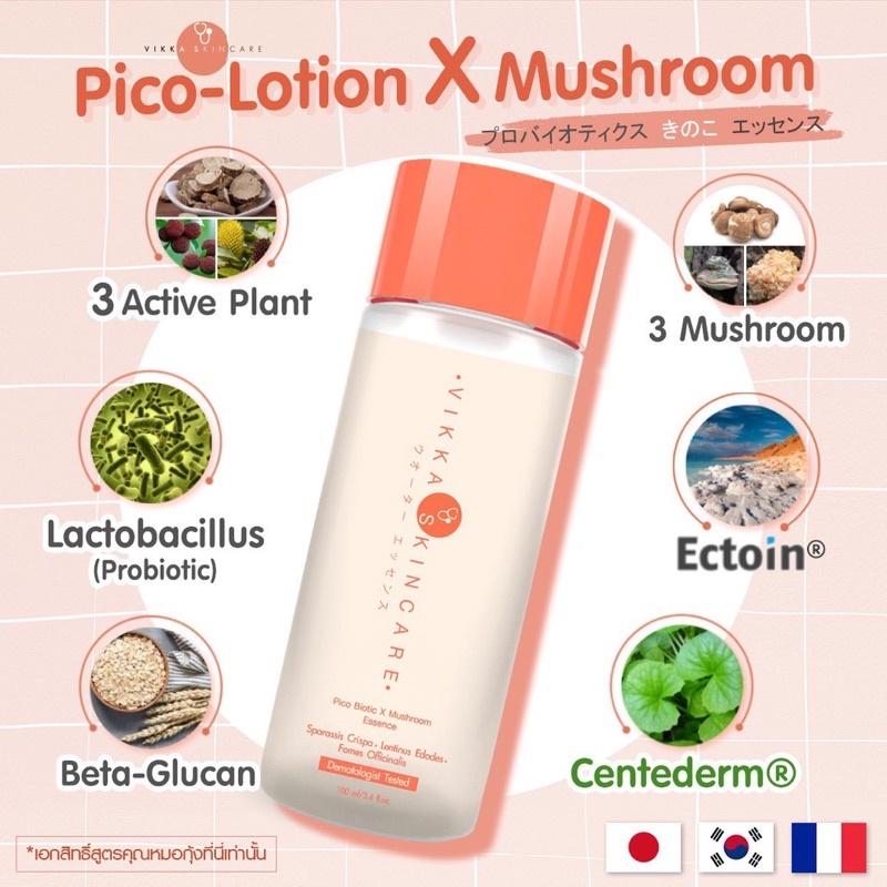 Pico lotion(100ml) B3 Serum (15ml) น้ำตบเห็ดหมอกุ้ง เซรั่มลดสิวหมอกุ้ง ...