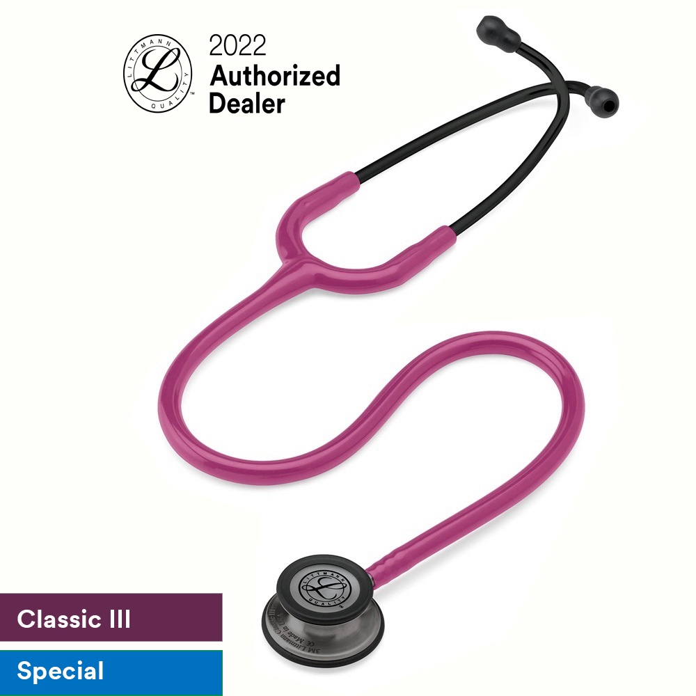 3M Littmann Classic III 27 inch, #5871 (Raspberry Tube, Smoke-Finish ...