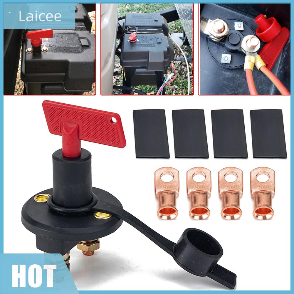 200A Car Battery Disconnect Cut Off Switch Isolator + Key + Wire Lug ...