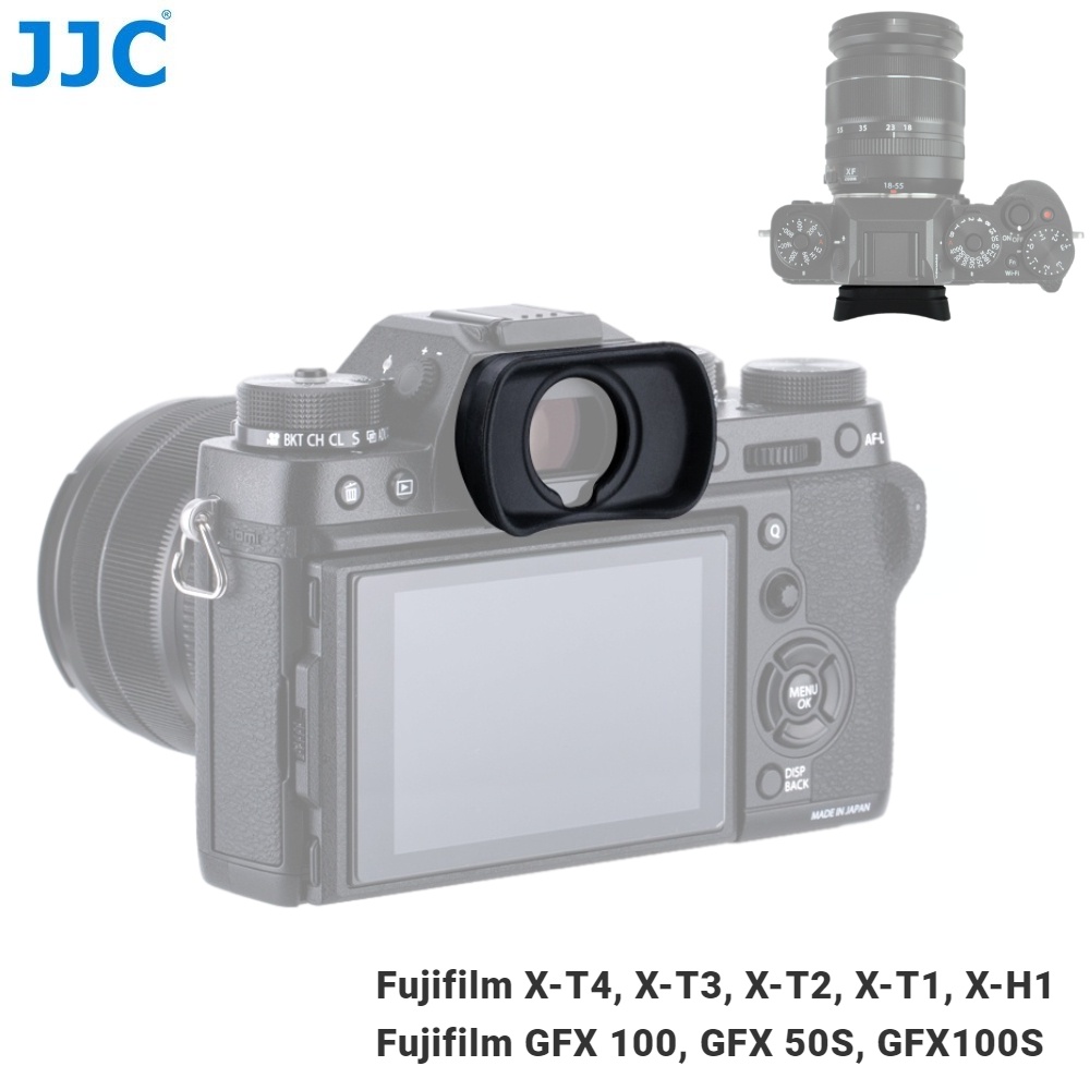 JJC Camera Eyecup Viewfinder Extended Eyepiece for Fuji Fujifilm X-T4 X-T3 X-T2 X-T1 X-H1 ...