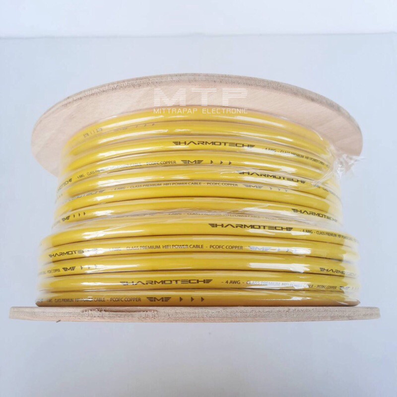สายไฟ สายแบตเตอรี่ HARMOTECH 4AWG สายแบตคุณภาพสูง มาตรฐานสากล ทองแดงแท้100% (ราคาต่อ1เมตร) - mm ...