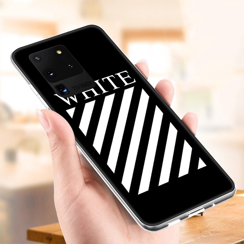 เคสโทรศัพท์ซิลิโคนแบบใสสีขาวสําหรับ Samsung Galaxy S20 Ultra Plus S10 Lite S10E A91 A81 A71 A51 ...