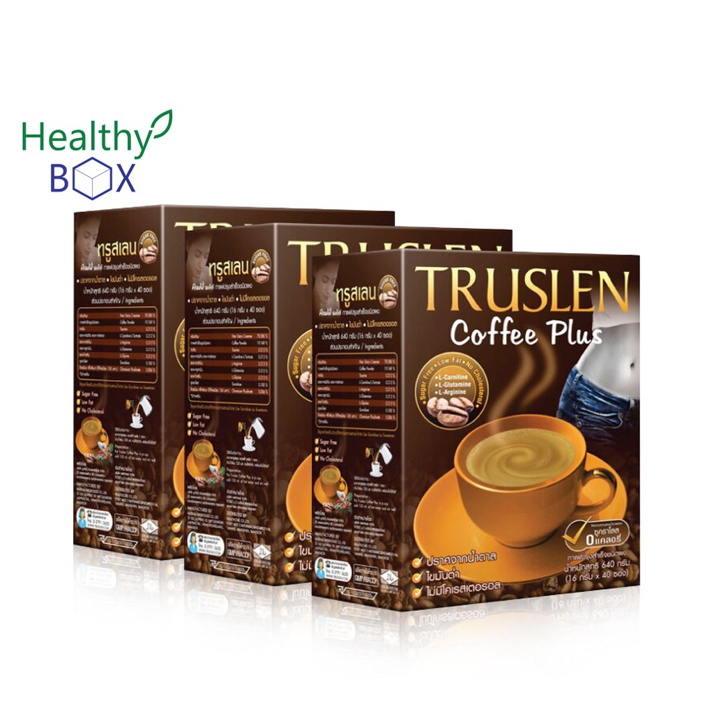 SET 3 สุดคุ้ม TRUSLEN Coffee Plus 40 ซอง (V) - healthyboxshop - ThaiPick