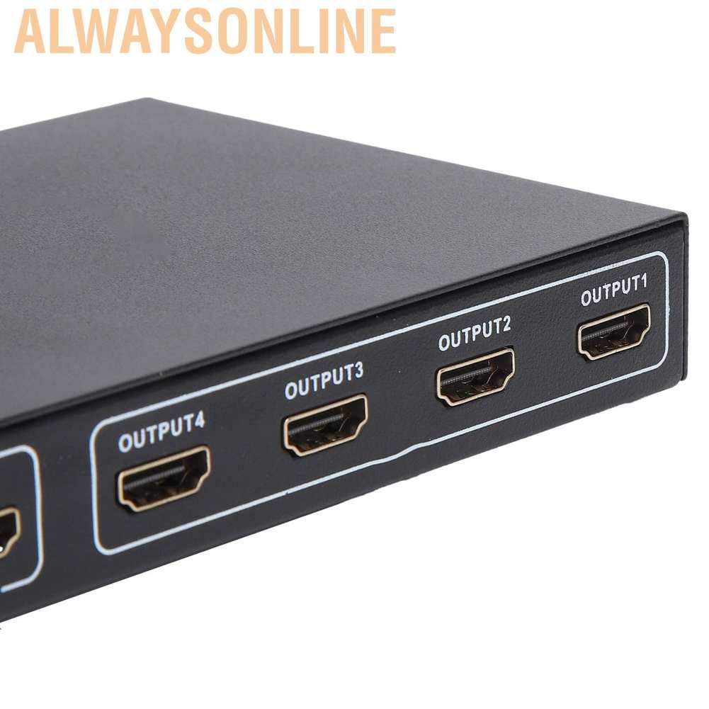 Alwaysonline High Definition Multimedia Interface Splitter 4K 60Hz 1‑in ...