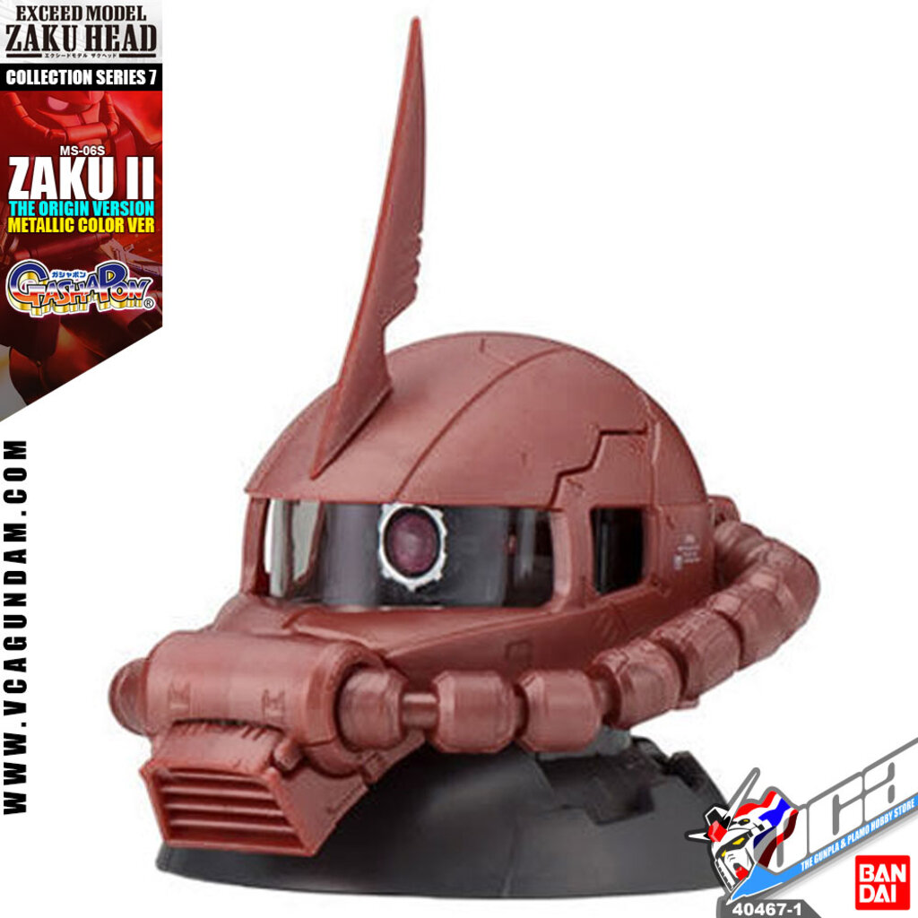 BANDAI GASHAPON EXCEED MODEL ZAKU HEAD 7 MS-06S ZAKU II THE ORIGIN VER ...