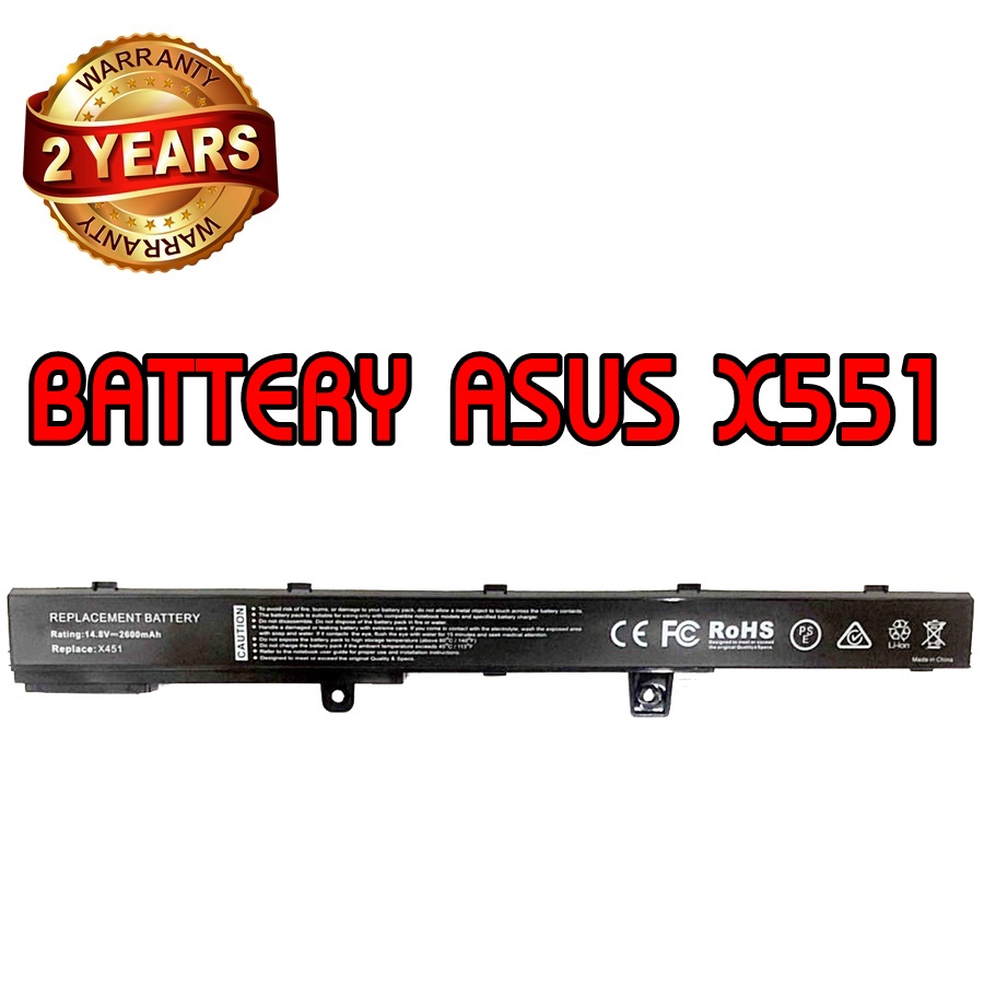 รับประกัน 2 ปี BATTERY ASUS X551 แบตเตอรี่ เอซุส X451 Series 4Cells ...