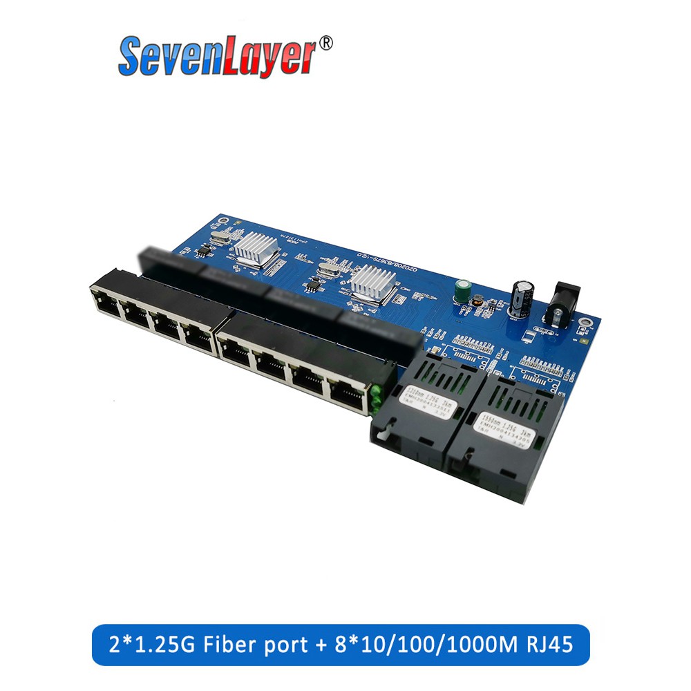 Fiber Optical Media Converter Gigabit Ethernet switch 10/100/1000M PCBA ...