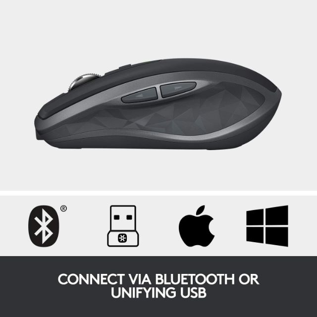 Logitech MX Anywhere 2S Wireless Mouse ใช้งานได้ทุกพื้นผิว - BLACK (สี ...