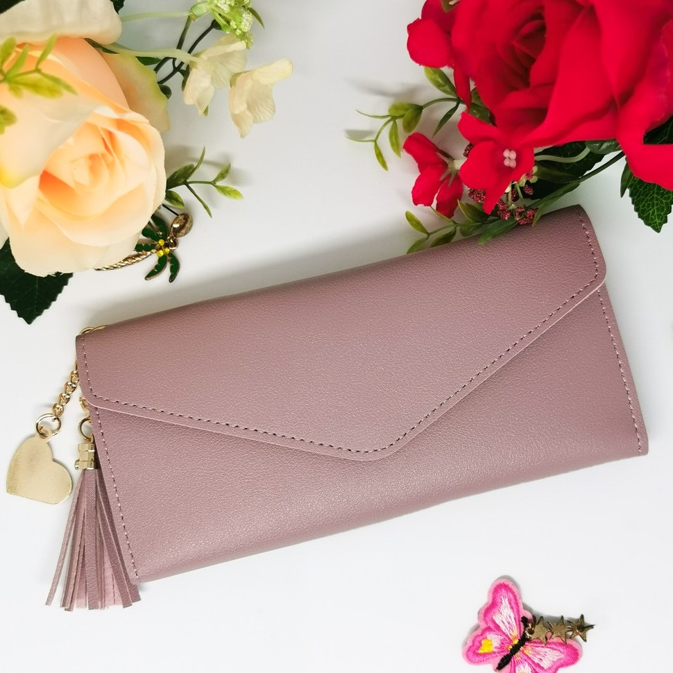 EN120(พร้อมส่ง) กระเป๋าสตางค์แฟชั่นเกาหลี 3พับใบยาว - en_enshop00 ...