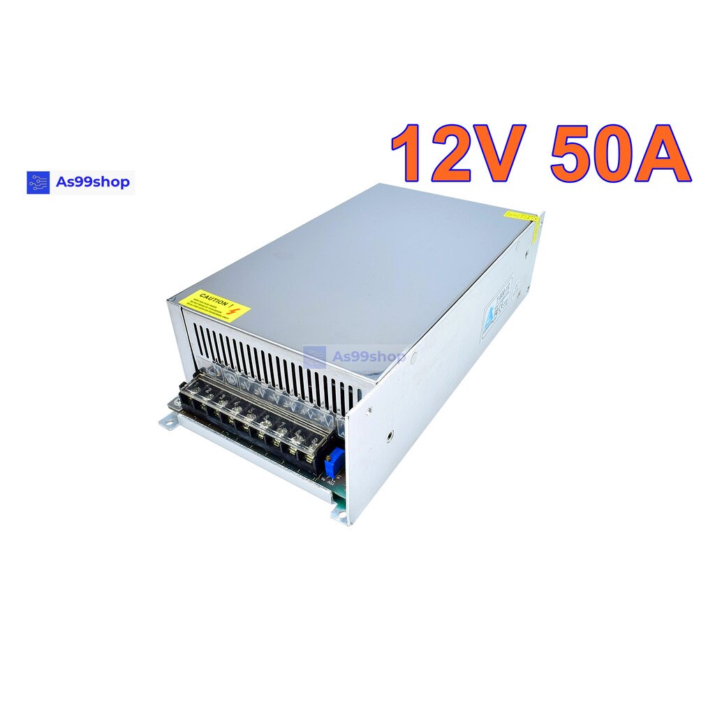สวิตชิ่งเพาเวอร์ซัพพลาย Switching Power Supply 12V 50A 600W(สีเงิน) T ...