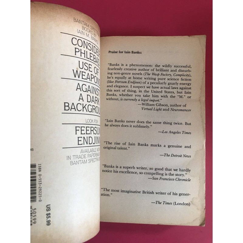 AGAINST A DARK BACKGROUND โดย เอียน แบงส์ IAIN M. BANKS นิยายภาษาอังกฤษ ...