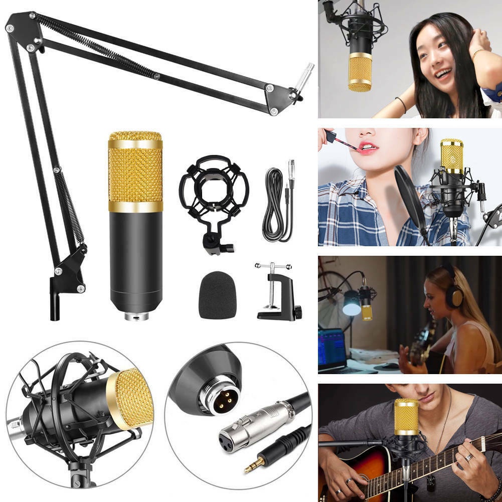 BBM 800 Karaoke Microphone BM800 Studio Condenser Mikrofon Mic Bm-800 For KTV Radio Braodcasting ...