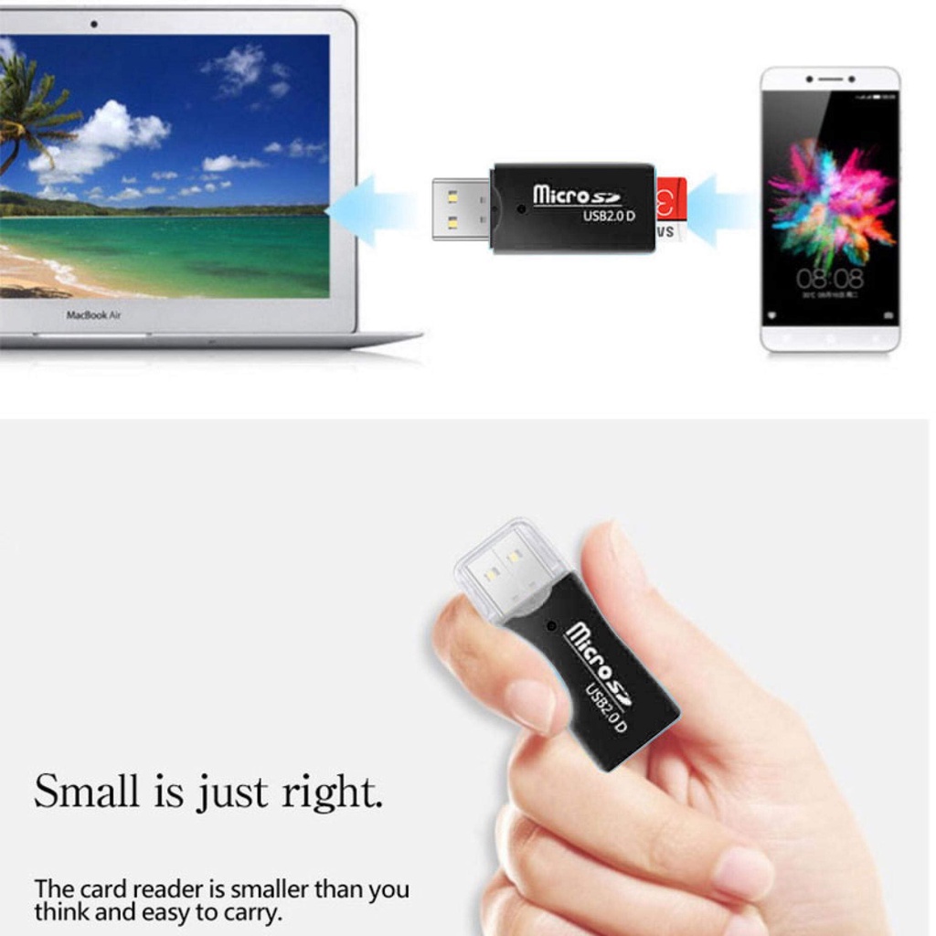 iRemax Card Reader Usb Mini USB 2.0 Lightweight Portable Micro SD/TF ...