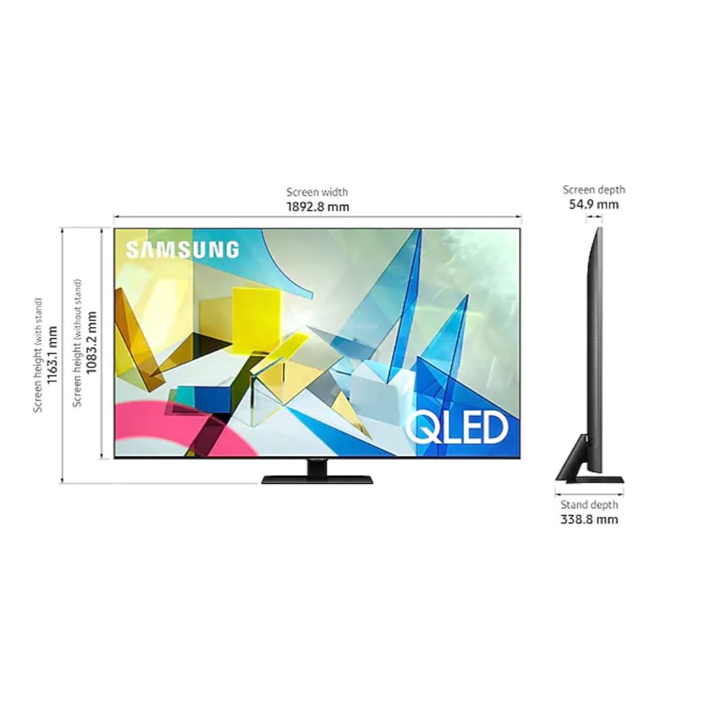 Samsung ทีวี 65" Q80T ปี 2020 (4K, QLED, Smart TV) รุ่น QA65Q80TAKXXT ...