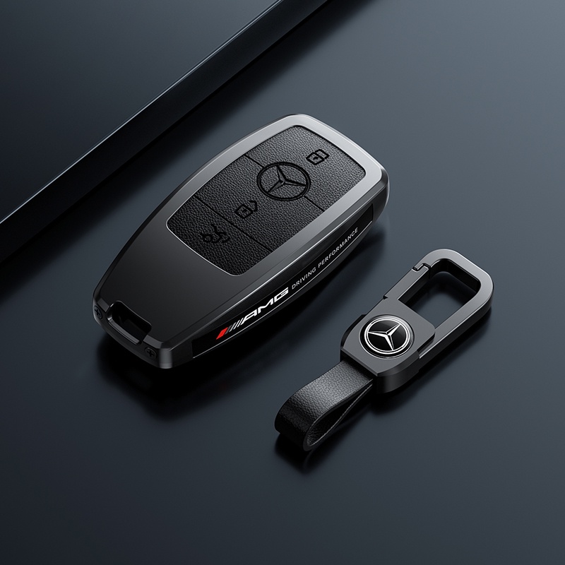เคสกุญแจรีโมทรถยนต์ แบบหนัง ผสมสังกะสี สําหรับ Mercedes-benz E300l C260l C200 Glb A200l S-Class ...