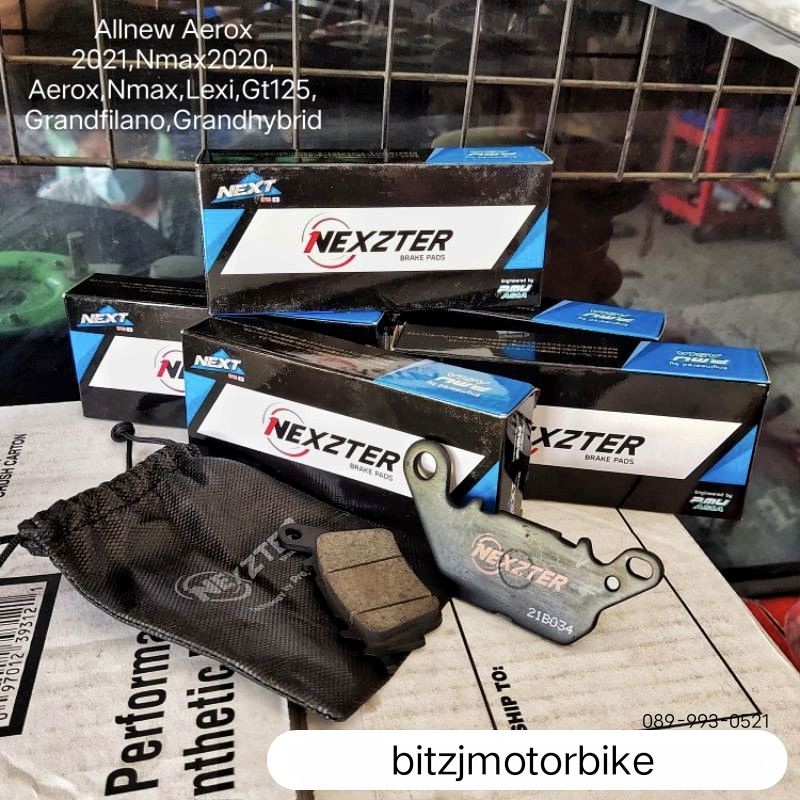 ผ้าเบรคหน้า Nexzter Aerox Nmax Lexi Grand Gt125 Qbix Fazzio Shopee
