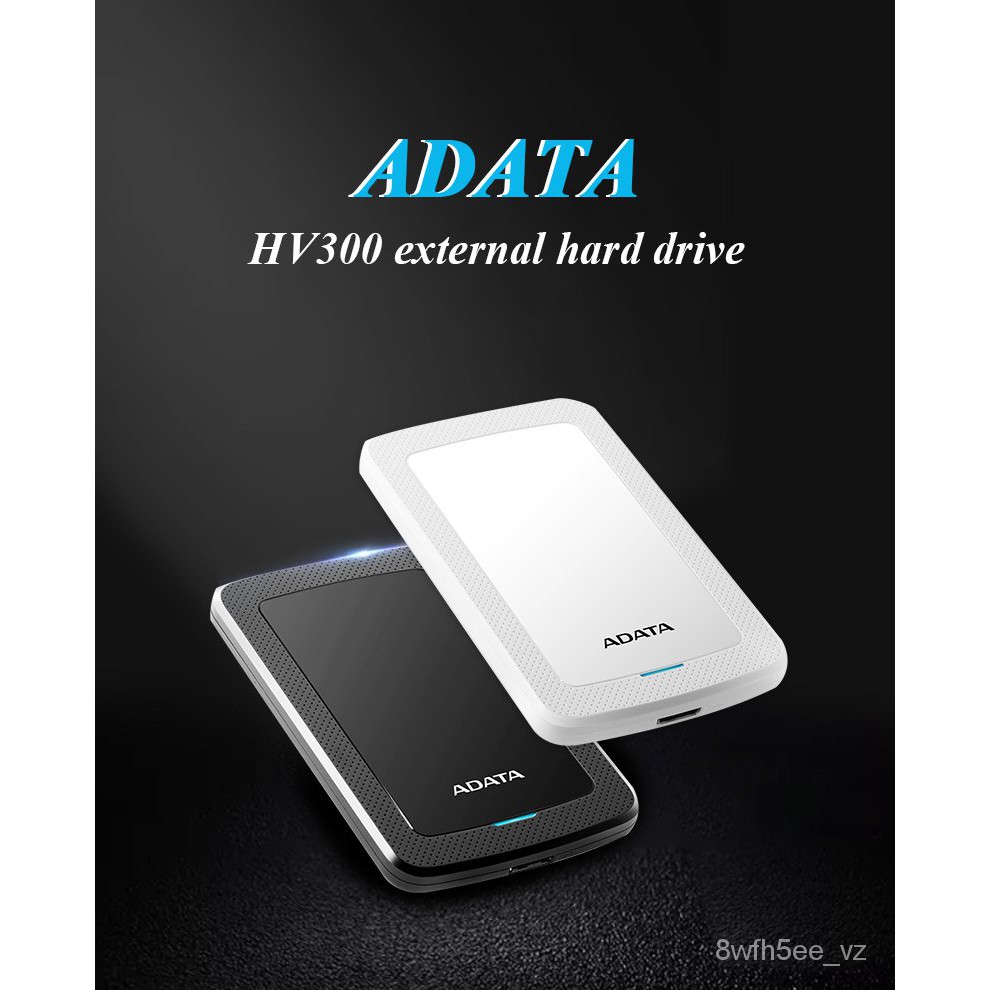 ADATA HV300 2.5 inch BLACK HDD White 2TB High Seed EXternal Hard Drive ...