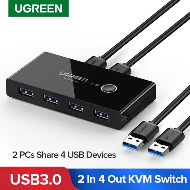 UGREEN USB 3.0 Sharing Switch, 2 คอมพิวเตอร์ 4-Port USB PERIPHERAL | Shopee Thailand