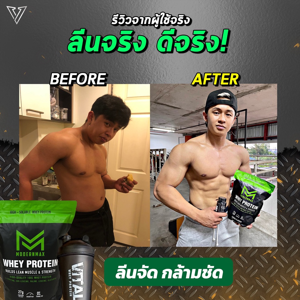 MODERNMAX เวย์โปรตีน WHEY PROTEIN ISOLATE สูตรลีนกระชับกล้ามเนื้อ ลดไขมัน ไม่อ้วน ไม่บวม มีเก็บ ...