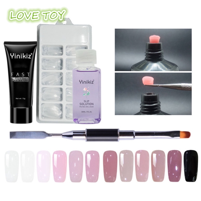 4Pcsset Nails Kit Sets for Nail Tips Poly Gel Extension UV LED Polygel ...