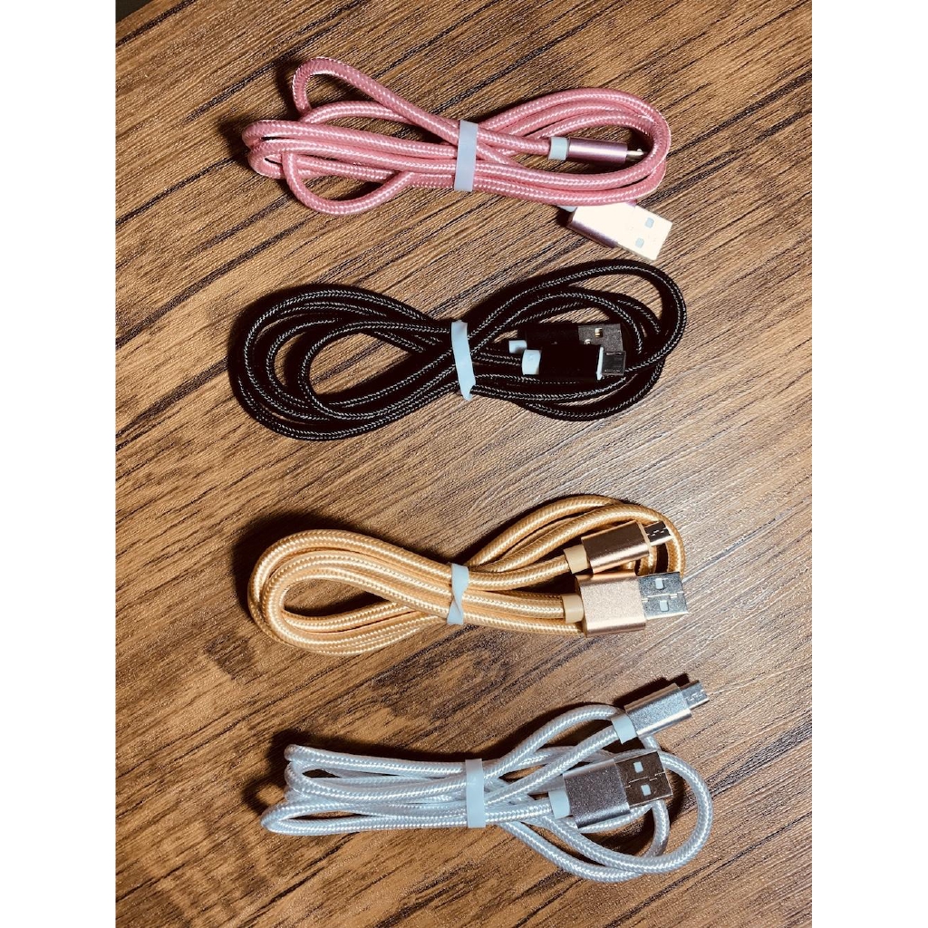 สายชาร์จ MircoUSB 1M 2M (1ม2ม) สายชาร์จแบบผ้า สายชาร์จแอนดรอยด์ หัวเว่ย ซัมซุง samsung ออปโป วี ...