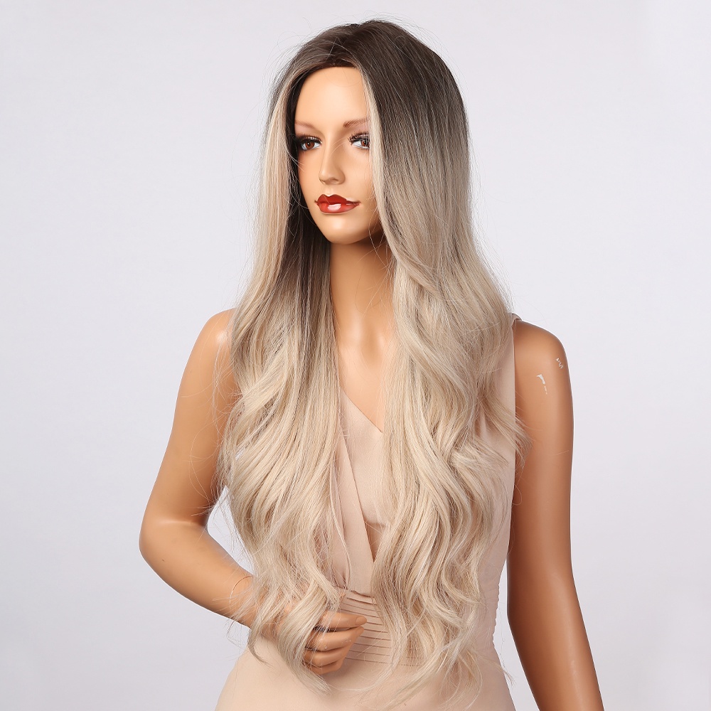 Hot Stockhenry Margu Blonde Platinum Ombre Brown Synthetic Wig For