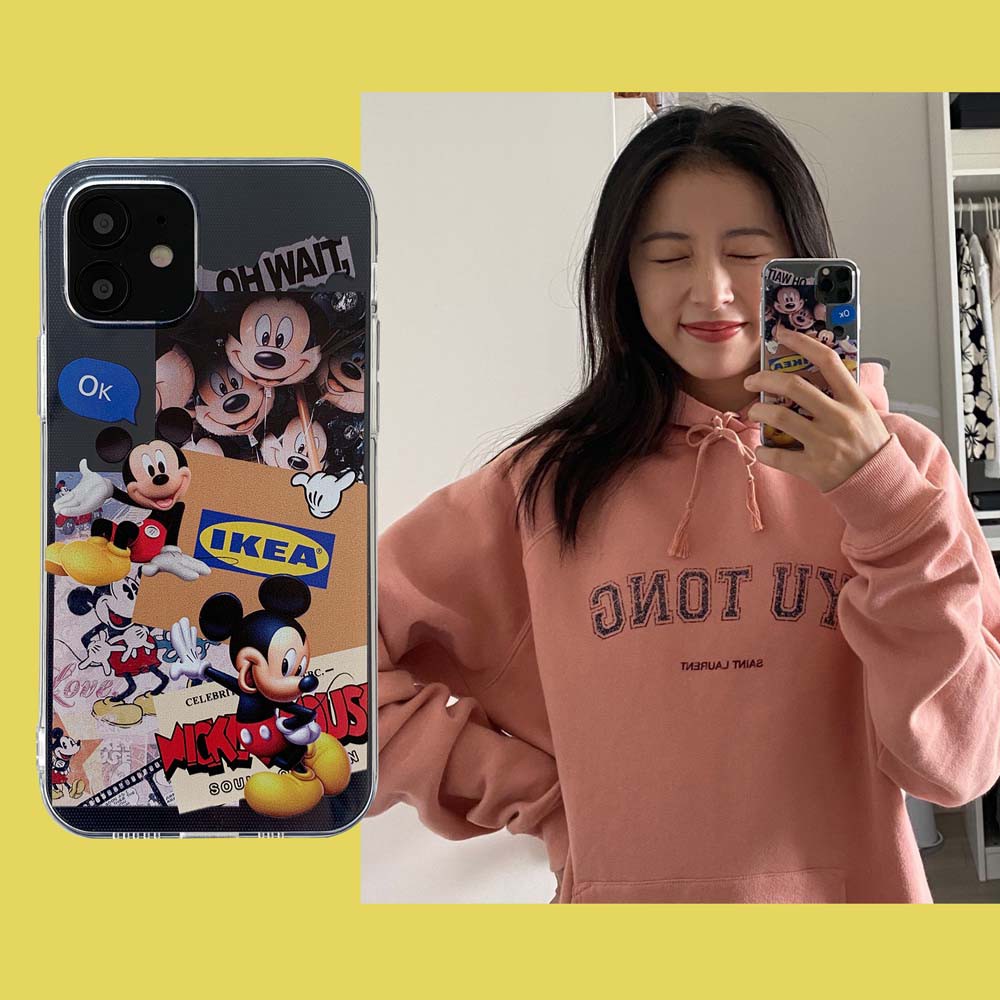 CASE FOR 12 pro max 12 mini cover IK EA Cartoon mouse bow Printing ...
