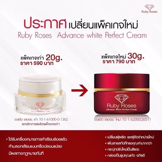 (Ruby Roses)ครีมรับบี้โรสครีมรากหญ้า 30 กรัมของแท้ 100 - caspersix ...