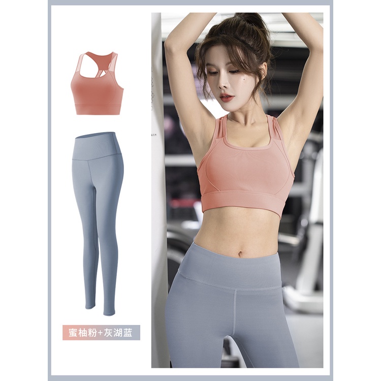 Sport Bra Pants Set 2-piece Sportswear Suit Running Gym Yoga Exercise ...