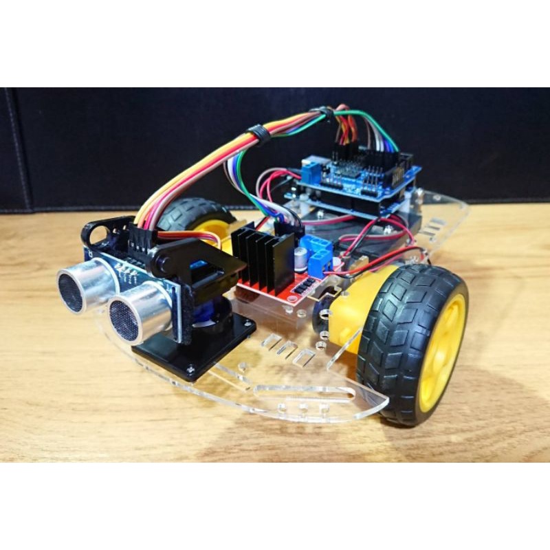 Arduino Car-มีโค้ด ประกอบแล้ว รถ Arduino รถหลบหลีกสิ่งกีดขวาง 2WD ...
