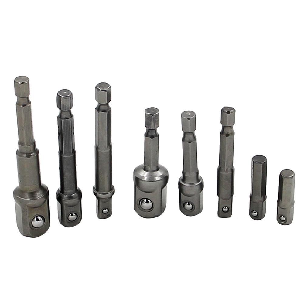 Home & Garden 8PCS Power Drill Bit Adapter 1/4" 3/8" 1/2" Socket ...