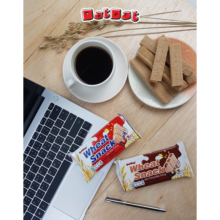 แดท แดท วีท สแน็ค วิท ช็อกโกแลต ฟิลลิ่ง 27กรัม Dat Dat Wheat snack with ...