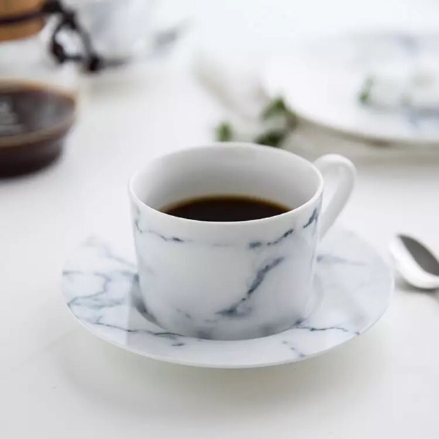 ☕️ Marble coffee cup set | Shopee Thailand