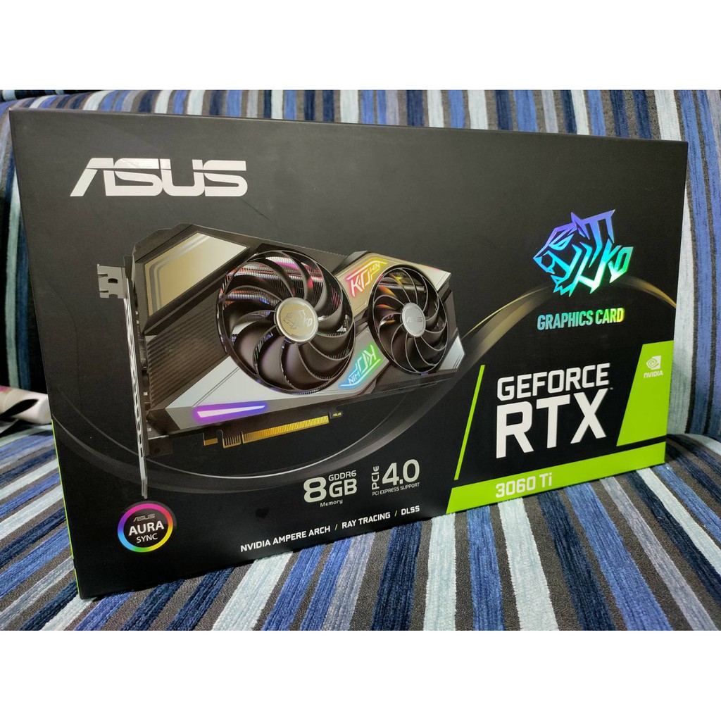 การ์ดจอ ASUS KO RTX 3060TI OC EDITION 8GB GDDR6 ของใหม่ ไม่โดนไฟ ไม่แกะ ...