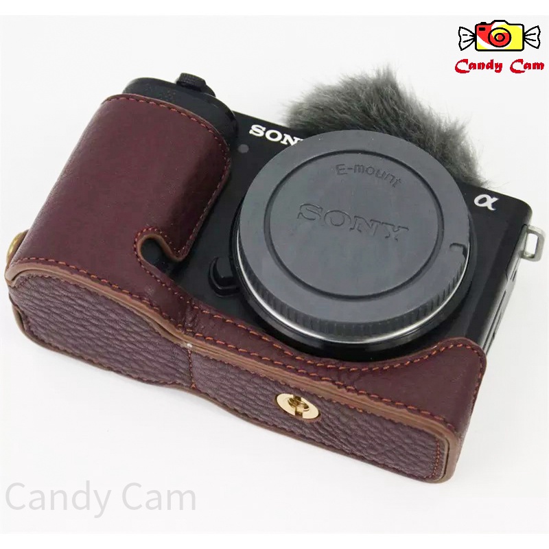 Half case เคสหนัง หนังแท้ Sony ZV-E10 - candy_cam - ThaiPick