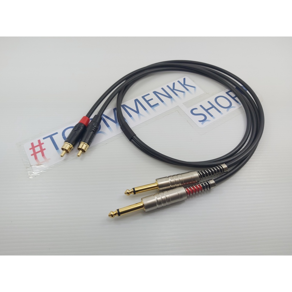 สายสัญญาณเสียง canare L-4E5AT Plug RCA to Plug mic 6.35 mono(สองเส้นคู่) - toommenkk_diy_cable ...