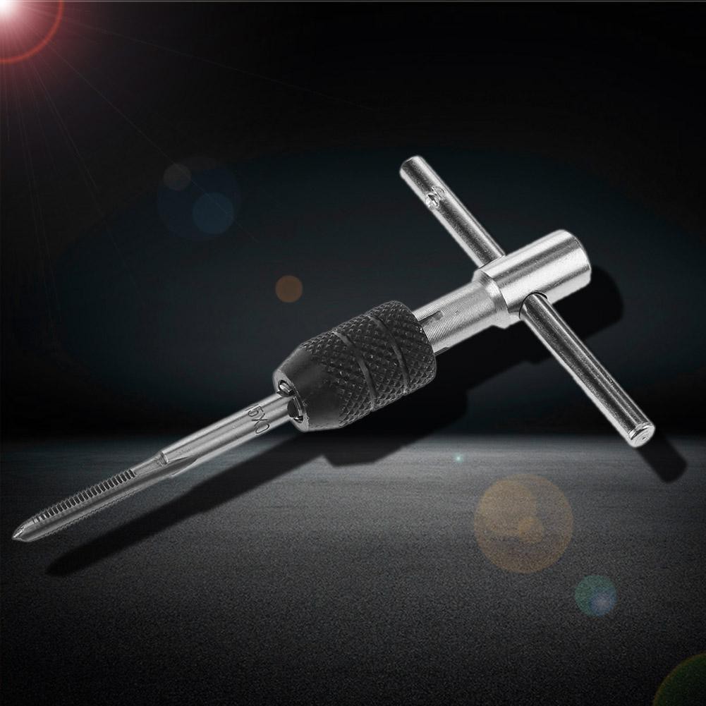 ACT 9pcs Hand Screw Tap Set M3/M4/M5/M6 Reamer+Twist Drill Bits+Wrench ...