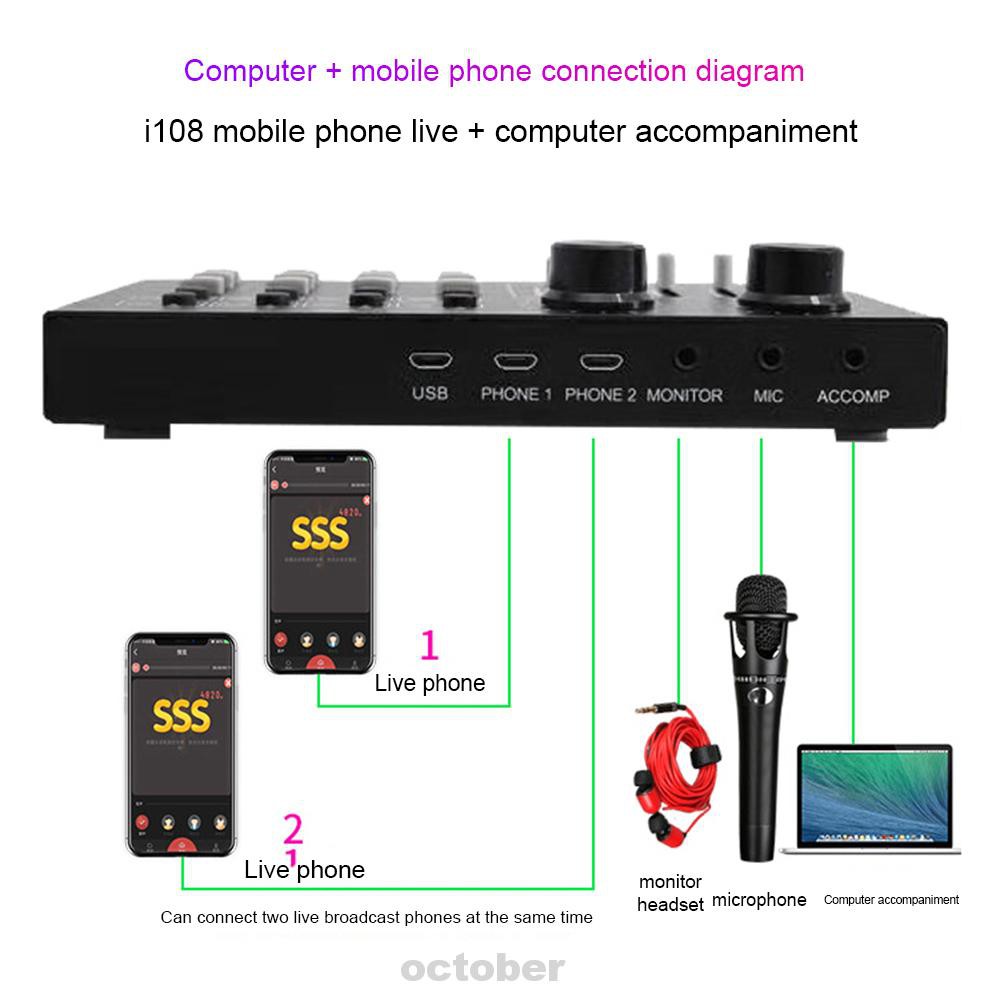 Professional Computer Volume Control Karaoke Live Streaming Microphone ...