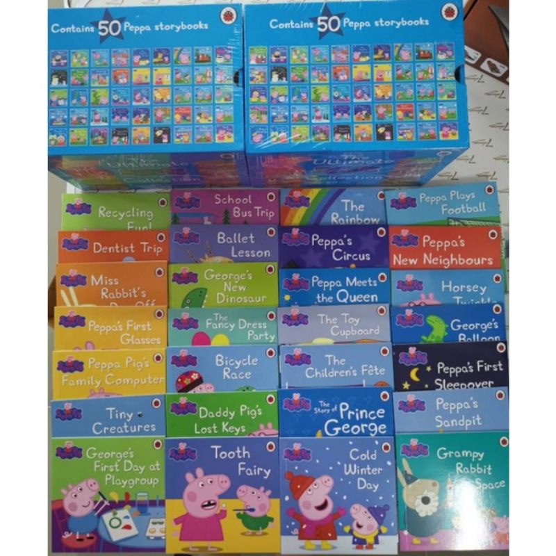 ใหม่ Box set Peppa pig 50 books พร้อมส่ง ชุดหนังสืออ่านภาษาอังกฤษ Peppa ...
