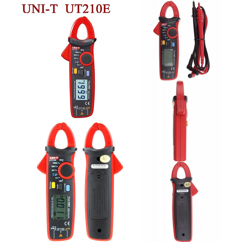 มิเตอร์วัดไฟดิจิตอล UNI-T UT210D UT210E Mini Digital Clamp Meter แคลมป์ ...