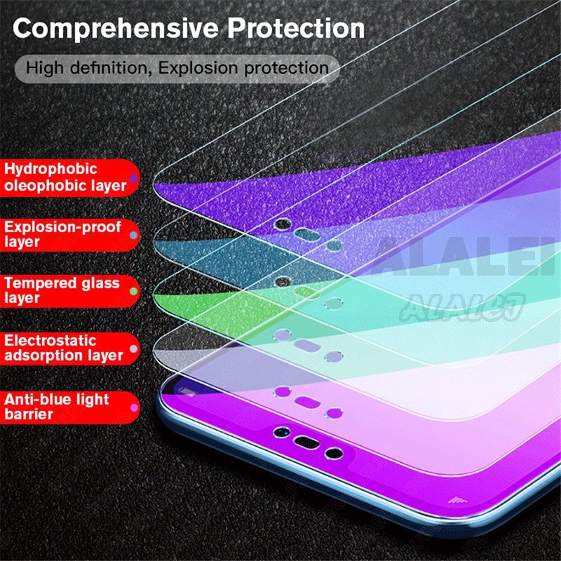 Anti-Blue Tempered Glass for Samsung S20FE A42 5G A50 A51 A70 A71 A10 ...