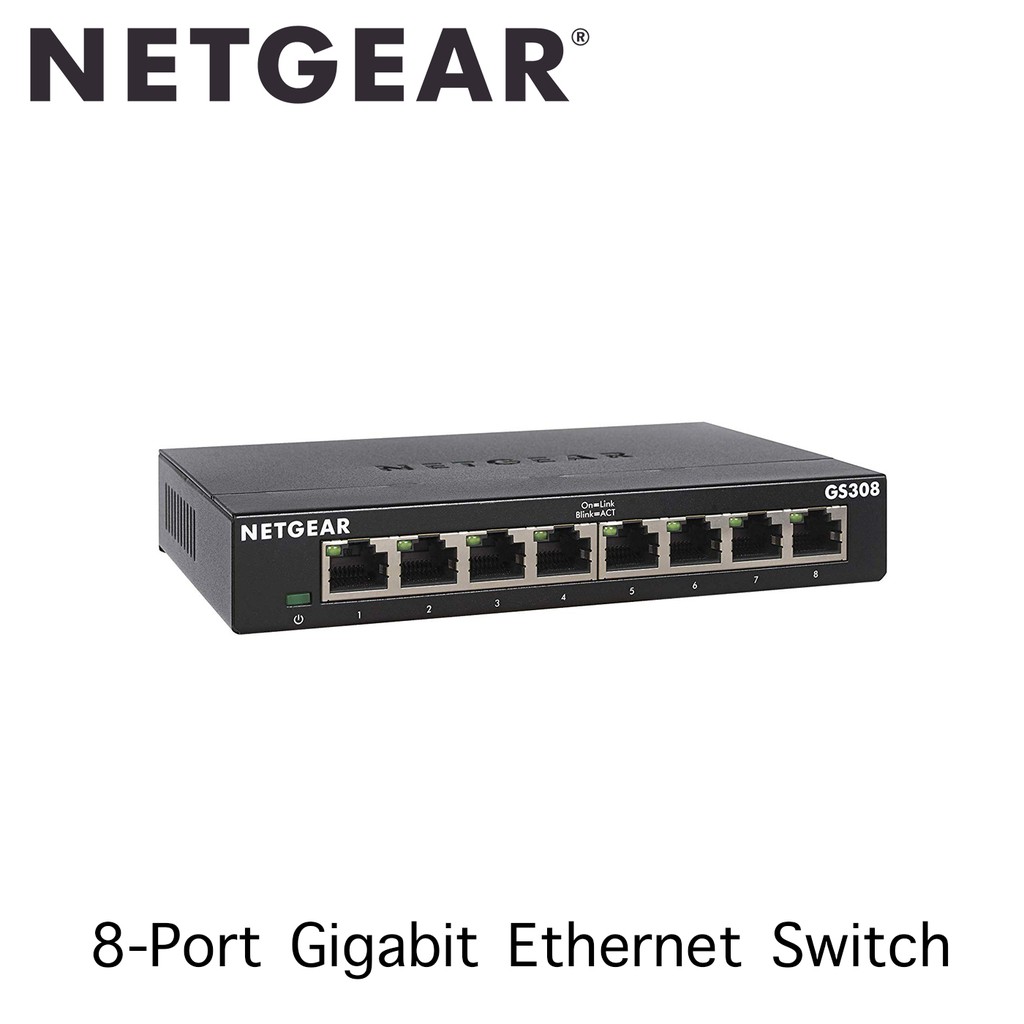 Netgear (GS308) 8-Port Gigabit Ethernet Switch ประกันศูนย์ไทย | Shopee ...