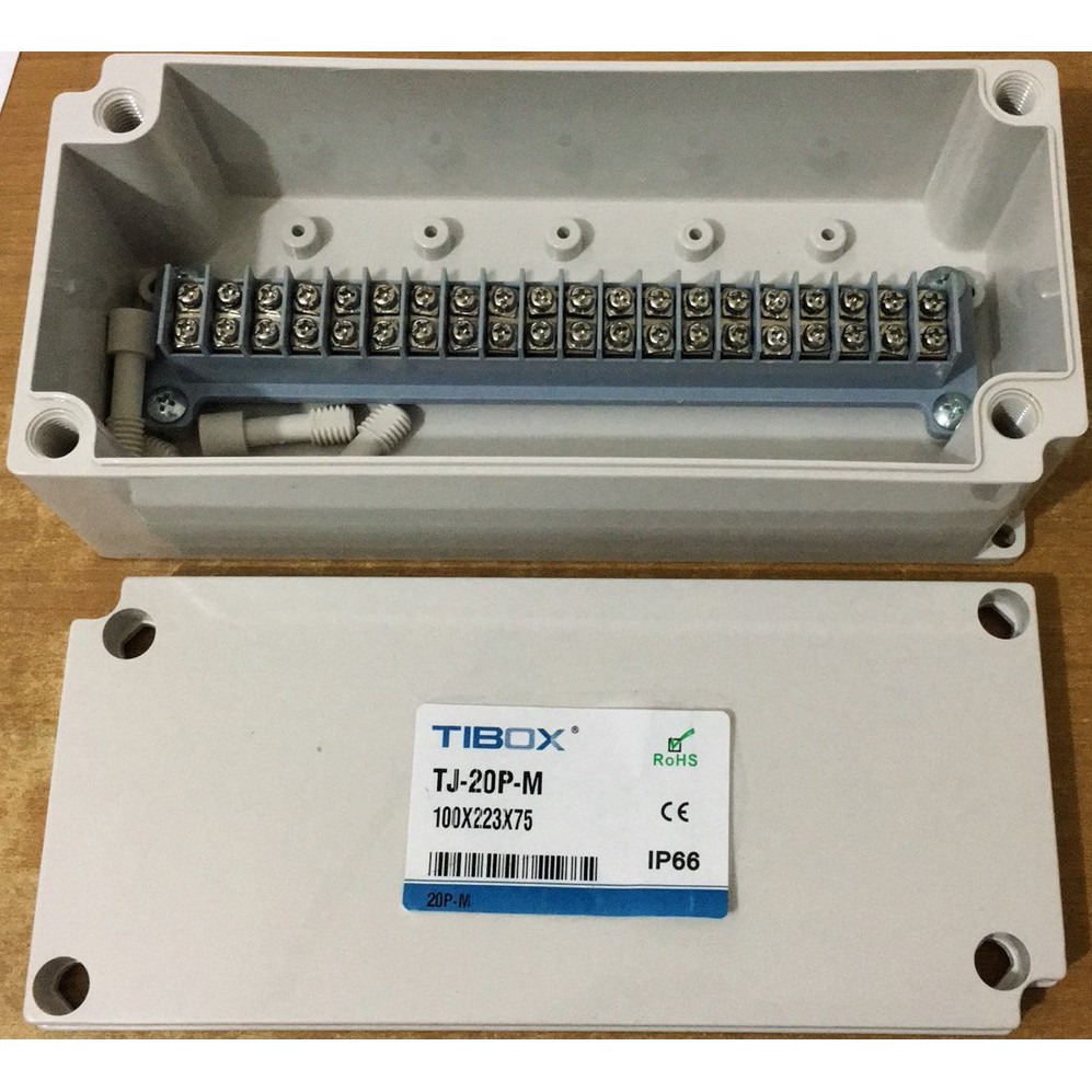 Tibox รุ่น TJ-20P-M : 20 Poles Terminal Block Box (กล่องต่อสายไฟ) IP66 ...