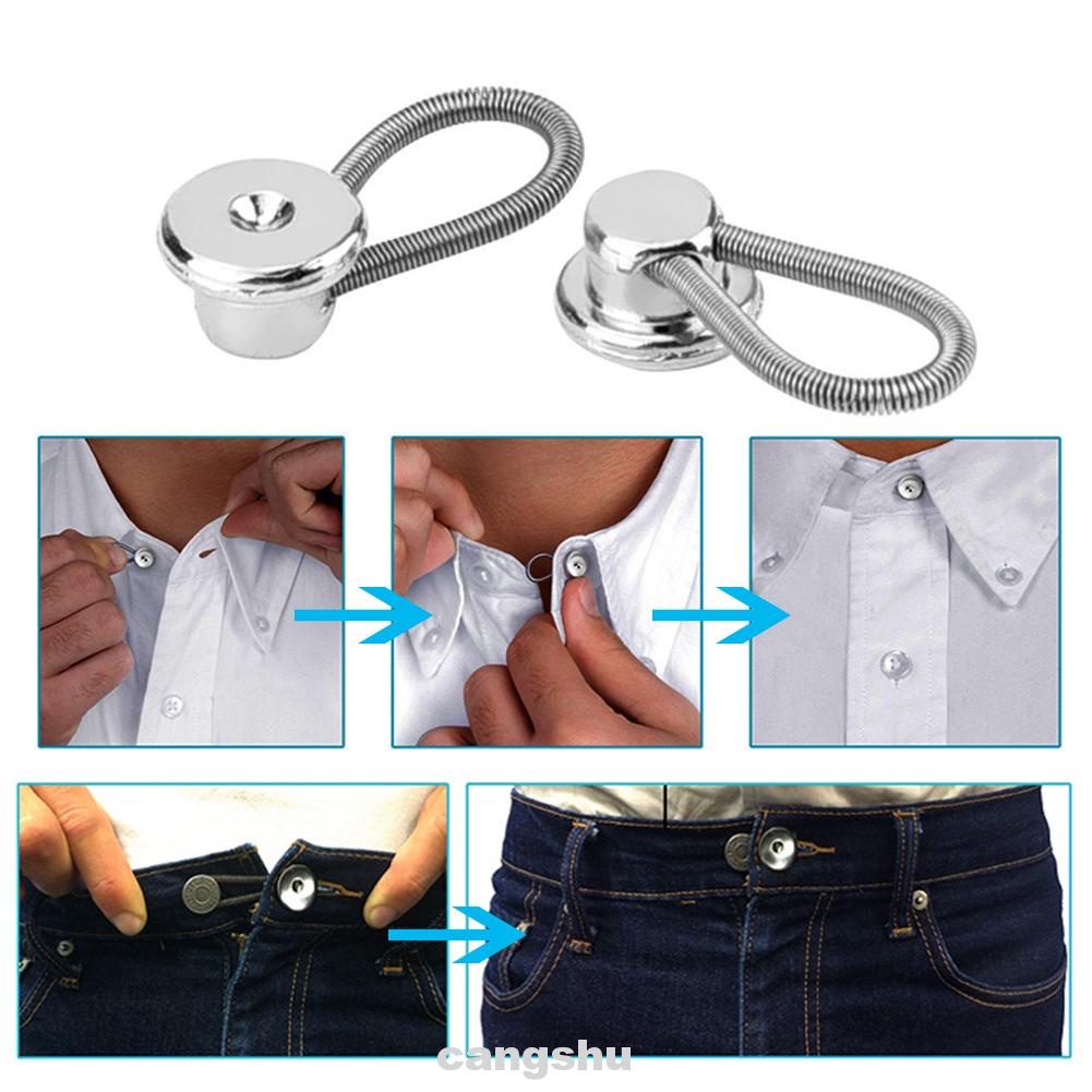 6pcs Flexible Lock Jeans Shirt Dress Comfy Trouser Coat Collar Extender ...