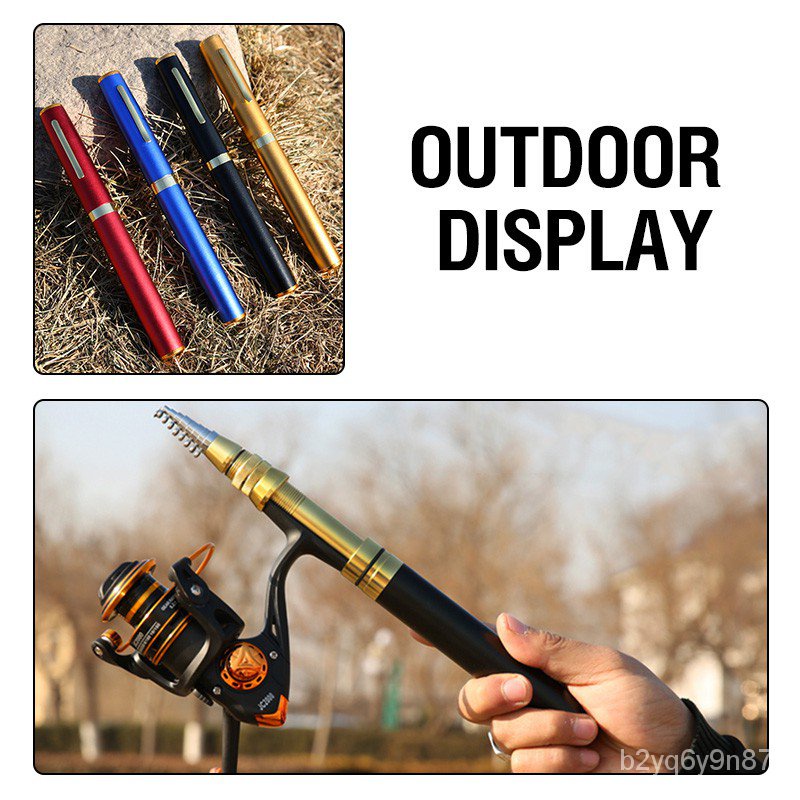 Folded Rod Pen Rod Mini Fishing Pole Jigging rod Joran Pancing set Rod ...