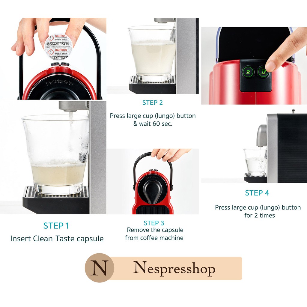 พร้อมส่ง Clean Taste แคปซูลสำหรับทำความสะอาดเครื่อง Nespresso (Machine ...
