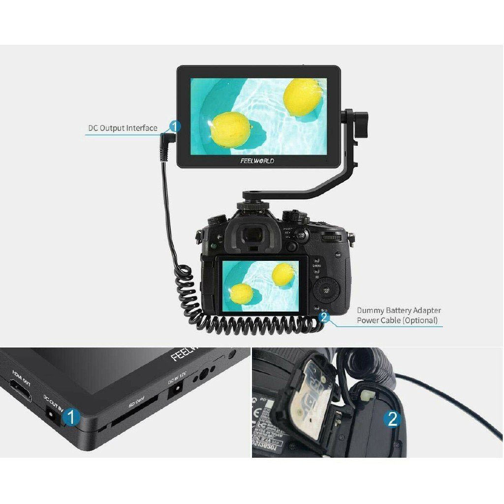 Feelworld F6 PLUS 5.5 นิ้วจอภาพ IPS ถ่ายภาพ HDMI 4K 3Dlut สัมผัส - s.m ...