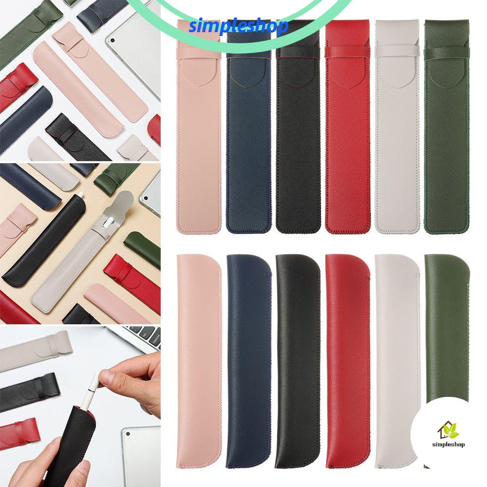 กระเป๋าใส่ปากกาสไตลัส หนัง Pu กันกระแทก น้ําหนักเบา แบบพกพา สองสี สําหรับ Apple Pencil ...