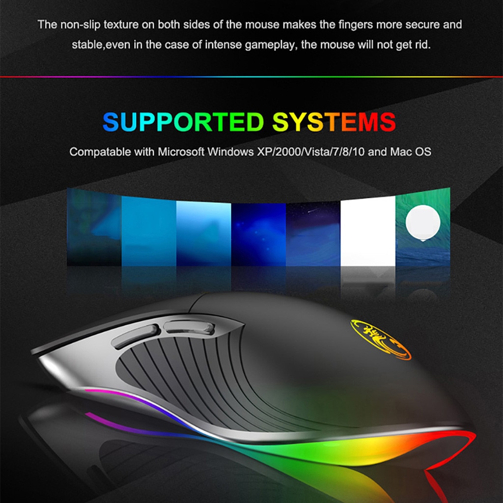 IMICE X6 6400DPI USB Wired Backlit Optical Mouse Ergonomic Game ...